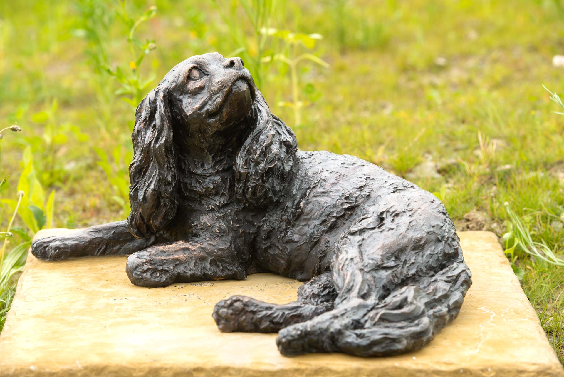 Bronze Cavalier King Charles Sculpture | King Charles Spaniel Statue