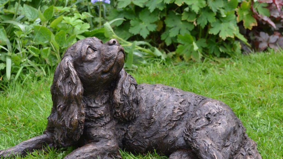 Bronze Cavalier King Charles Sculpture | King Charles Spaniel Statue