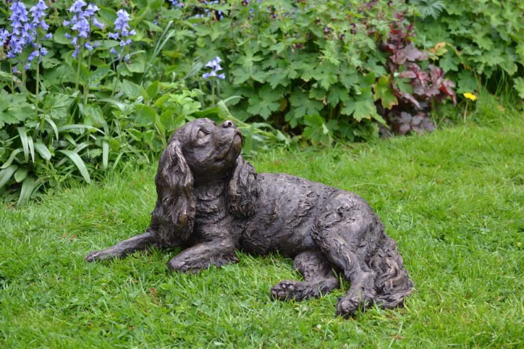 Bronze Cavalier King Charles Sculpture | King Charles Spaniel Statue