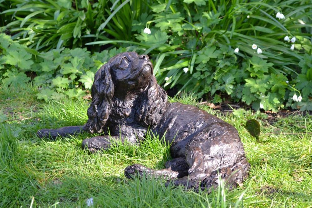 Bronze Cavalier King Charles Sculpture | King Charles Spaniel Statue