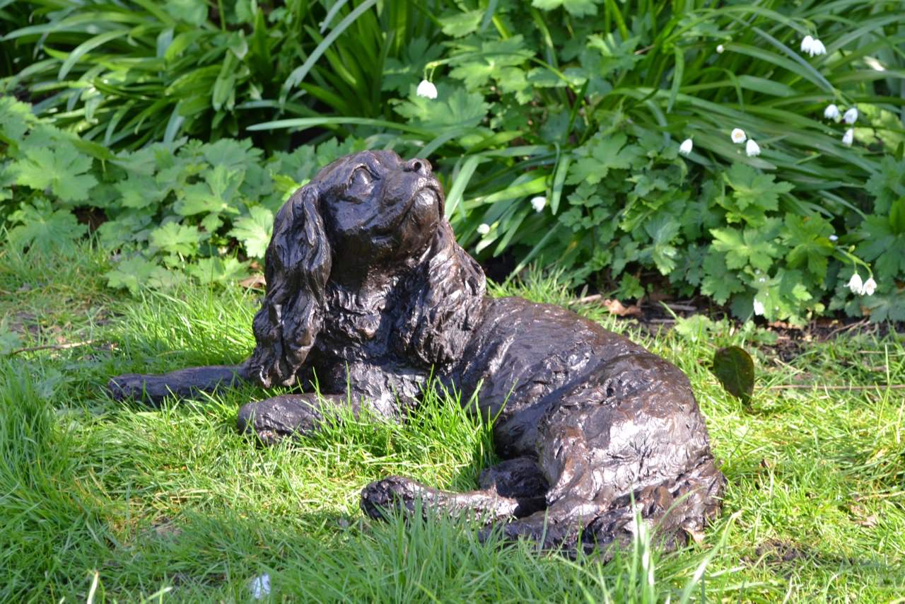 Bronze Cavalier King Charles Sculpture | King Charles Spaniel Statue