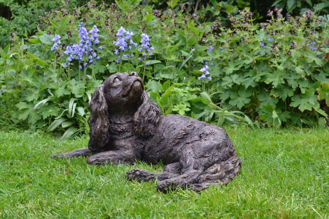 Bronze Cavalier King Charles Sculpture | King Charles Spaniel Statue