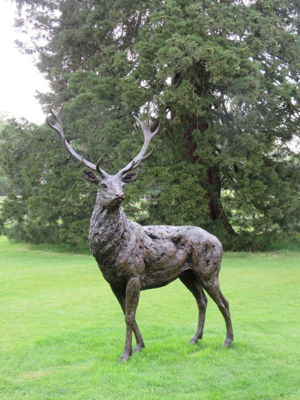 Bronze Standing Red Deer Stag Sculpture | Bronze Stag Statue | Outdoor
