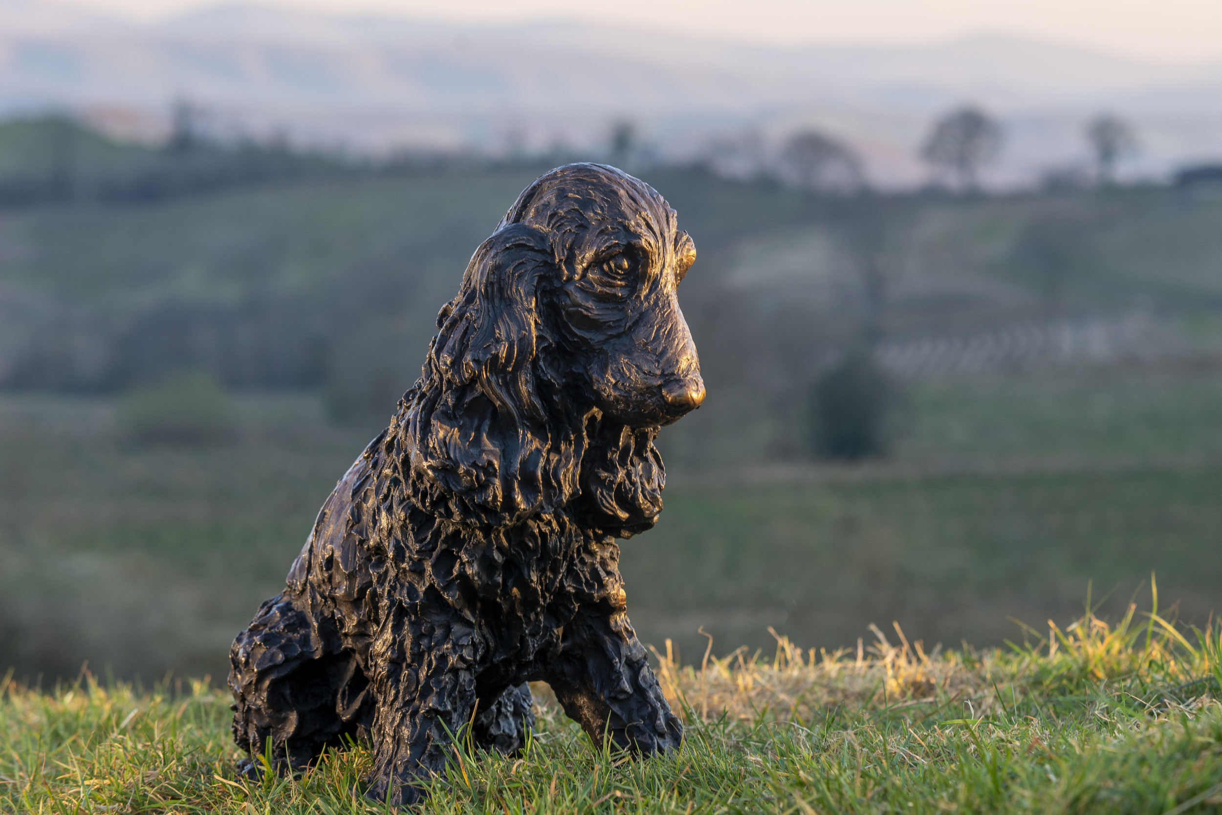 Cocker Spaniel sculpture by Tanya Russell | Cocker Spaniel Garden Statue