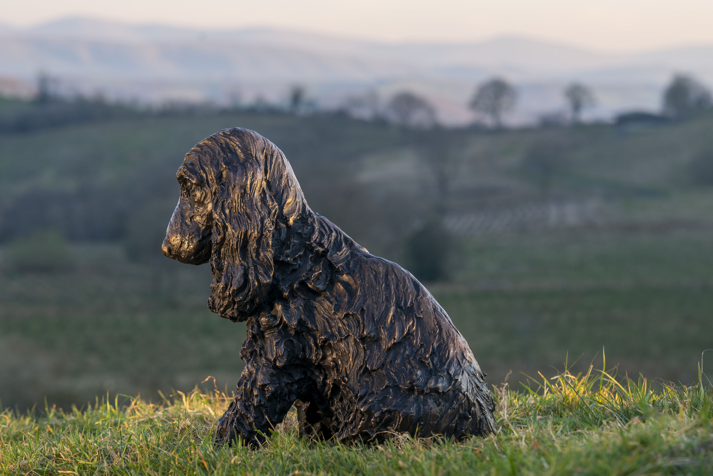 Cocker Spaniel sculpture by Tanya Russell | Cocker Spaniel Garden Statue