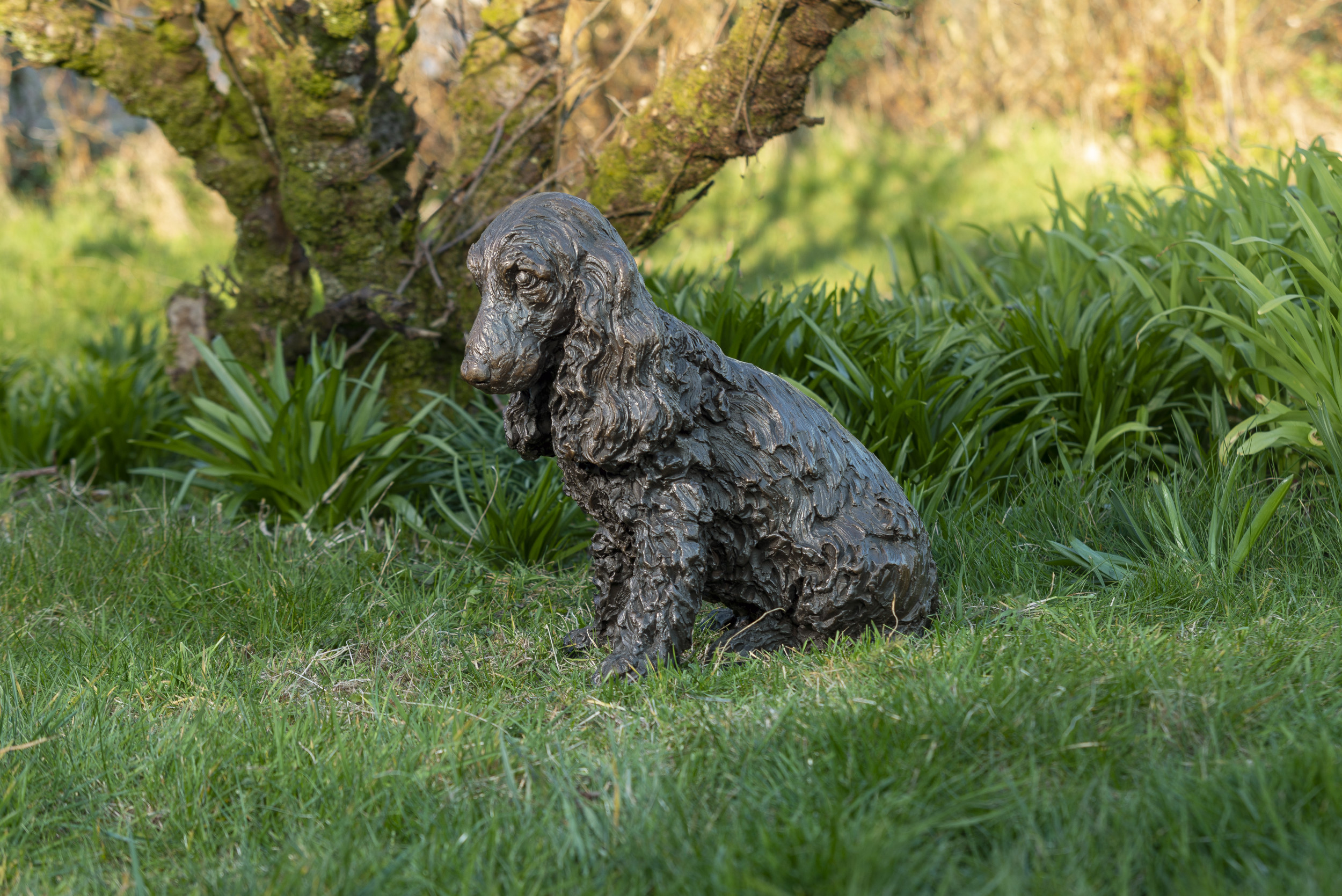 Cocker Spaniel sculpture by Tanya Russell | Cocker Spaniel Garden Statue