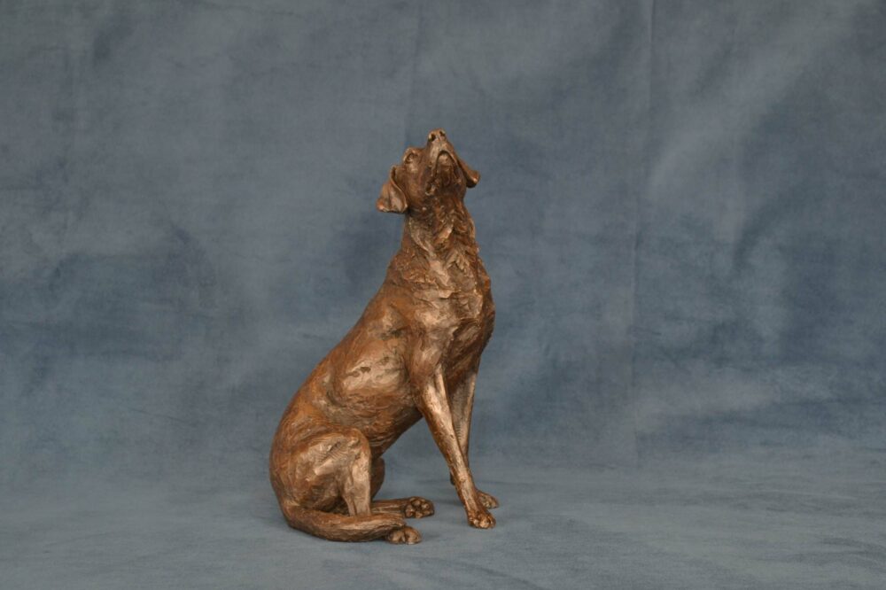 Bronze 'Affection' Sitting Labrador Sculpture | Labrador Statue