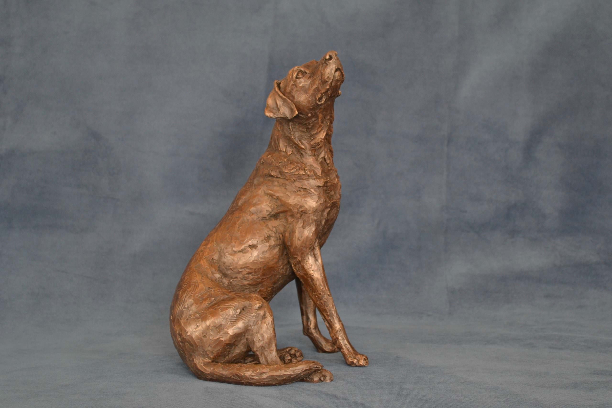 Bronze 'Affection' Sitting Labrador Sculpture | Labrador Statue