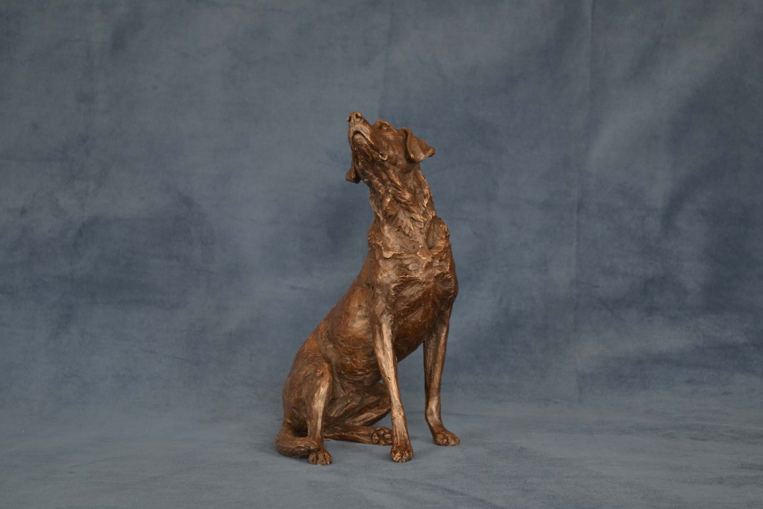 Bronze 'Affection' Sitting Labrador Sculpture | Labrador Statue