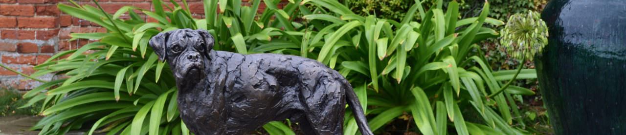 Bronze Boxer Sculpture | Boxer Dog Statue | Boxer Dog Garden Statue
