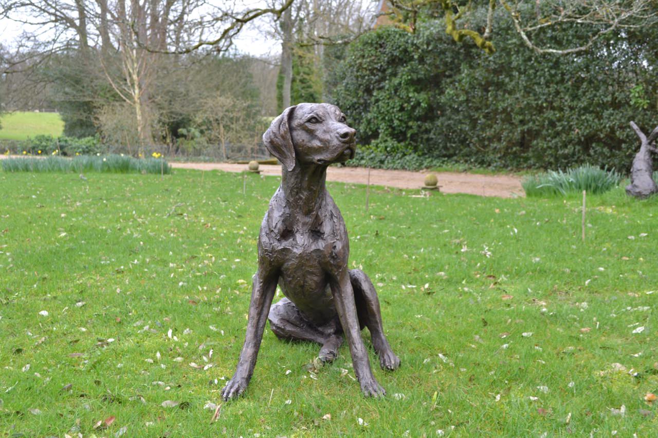Bronze Pointer Sculpture | Bronze Pointer Statue | Pointer Dog Statue