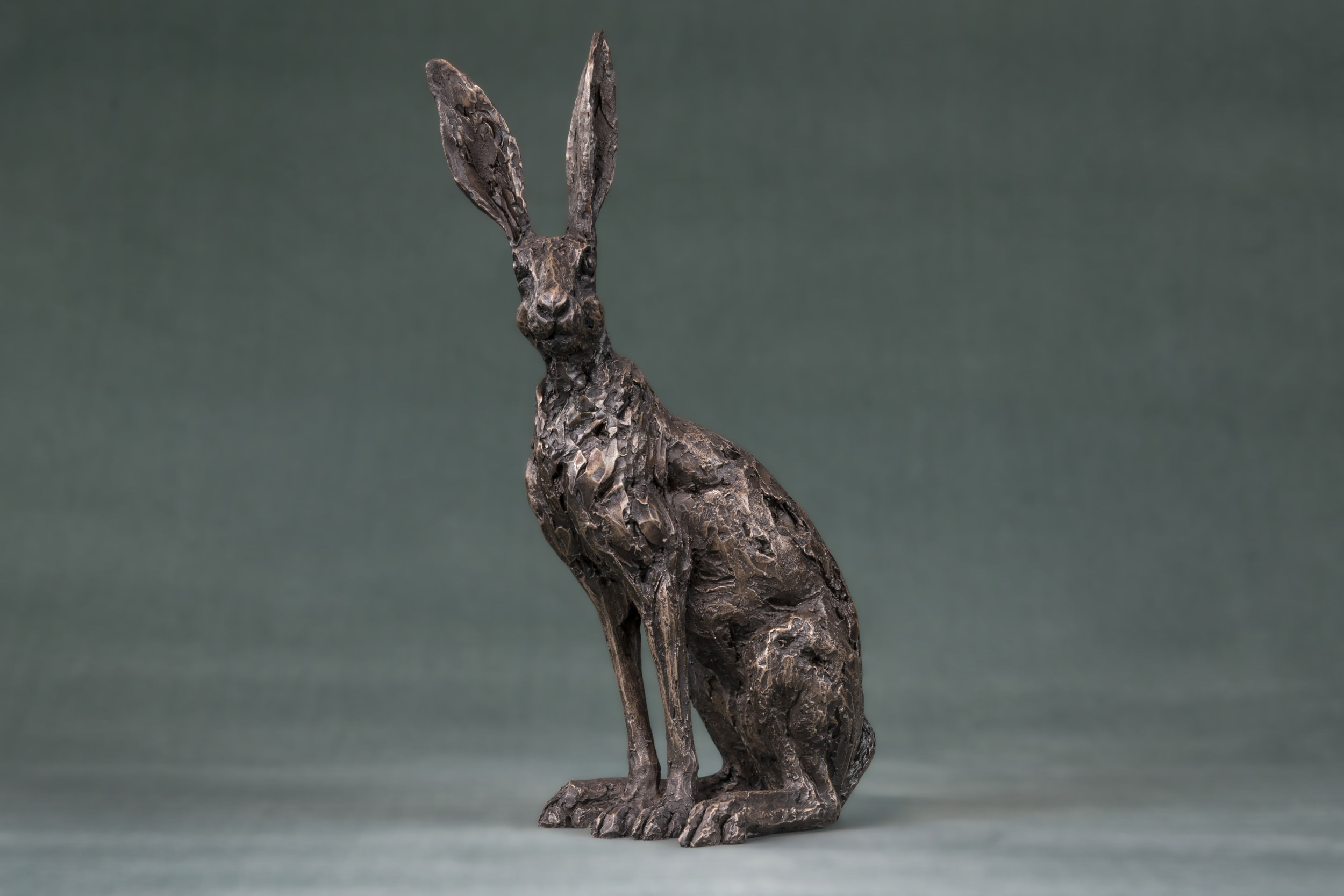 Sitting Hare Sculpture | Bronze Hare Statue | Hare Ornament
