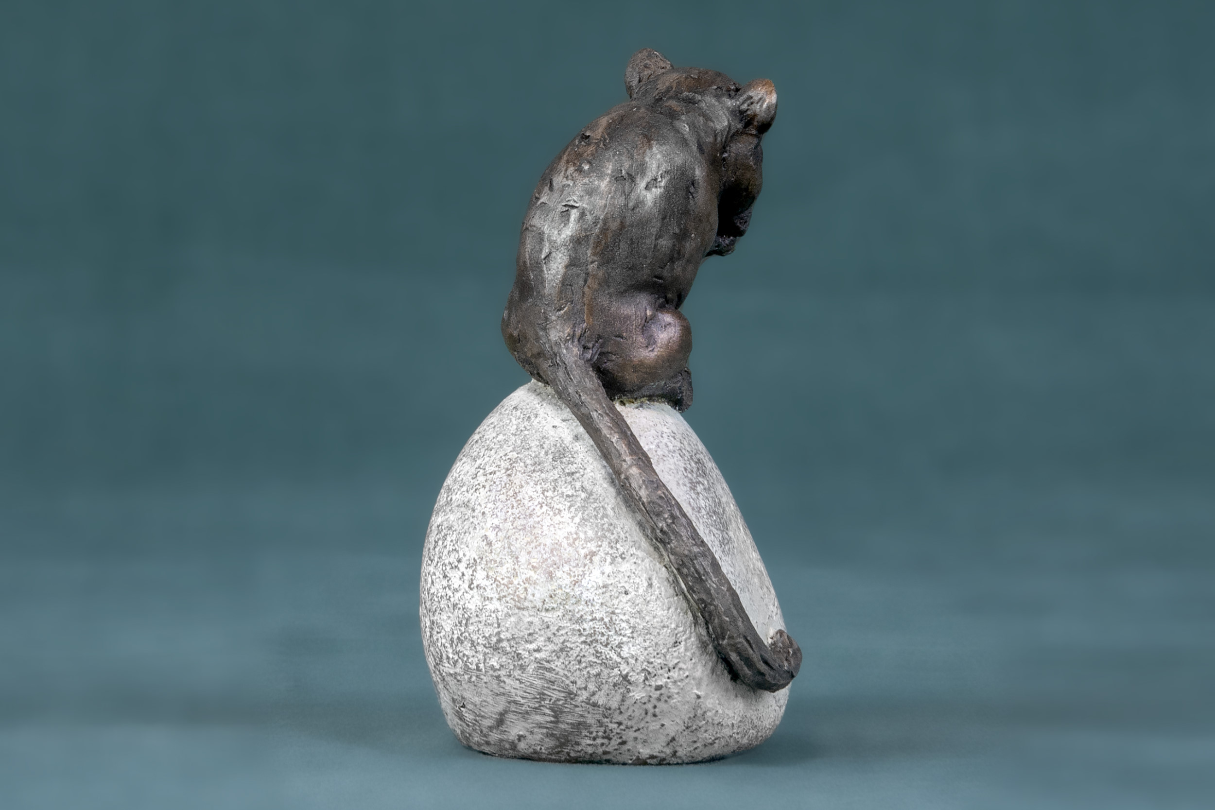 DORMOUSE SITTING ON STONE SCULPTURE | Tanya Russell