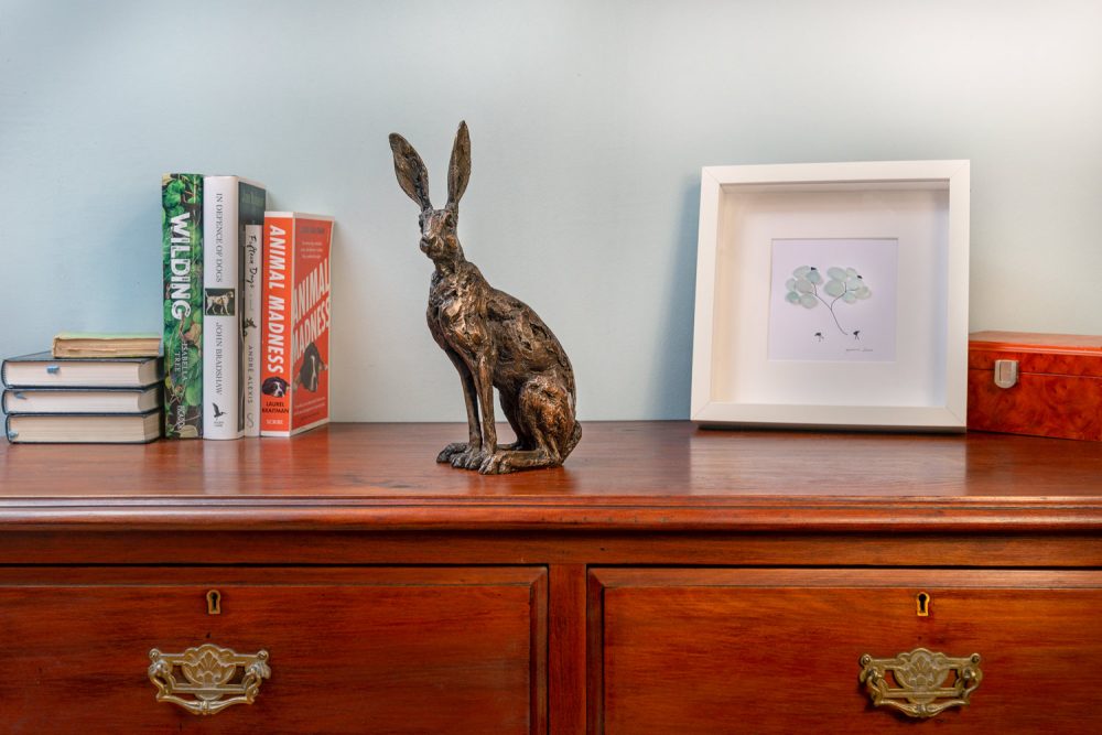 Sitting Hare sculpture by Tanya Russell