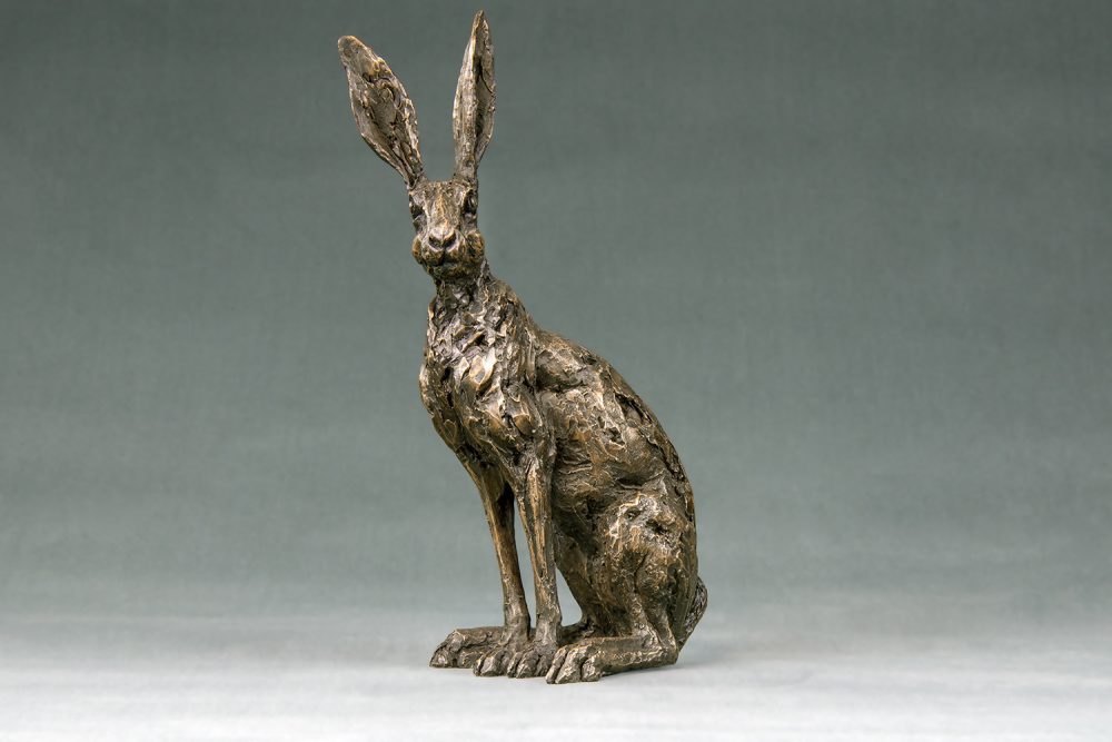 Sitting Hare Sculpture | Bronze Hare Statue | Hare Ornament