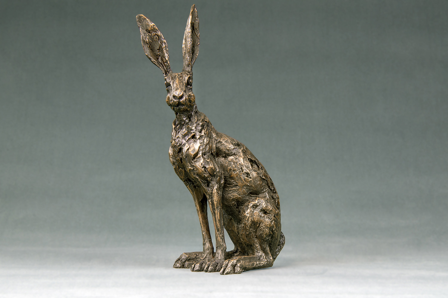 Sitting Hare Sculpture | Bronze Hare Statue | Hare Ornament