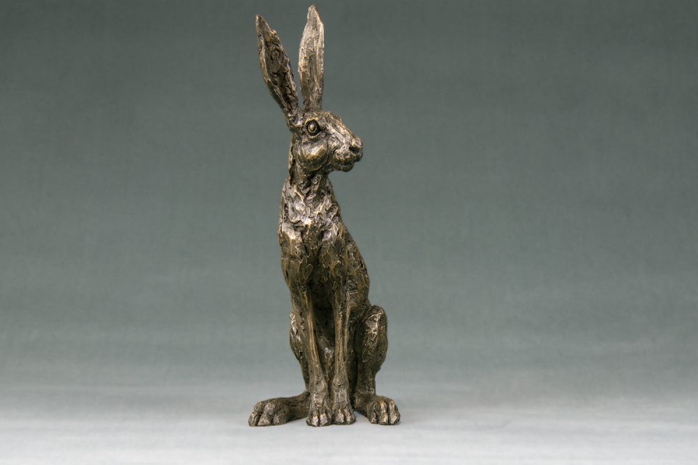 Sitting Hare Sculpture | Bronze Hare Statue | Hare Ornament