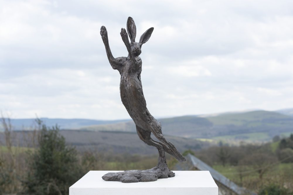 Bronze Spring Hare Sculpture | Bronze Hare Statue | Tanya Russell