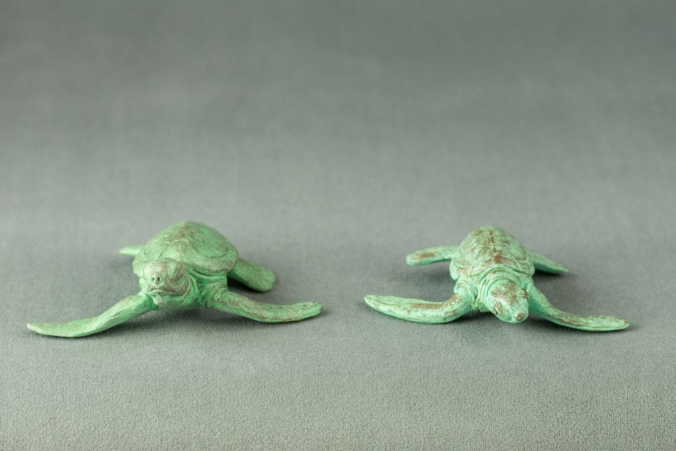 Pair of Baby Turtles Sculpture | Bronze Turtle Statue | Sea Turtle ...