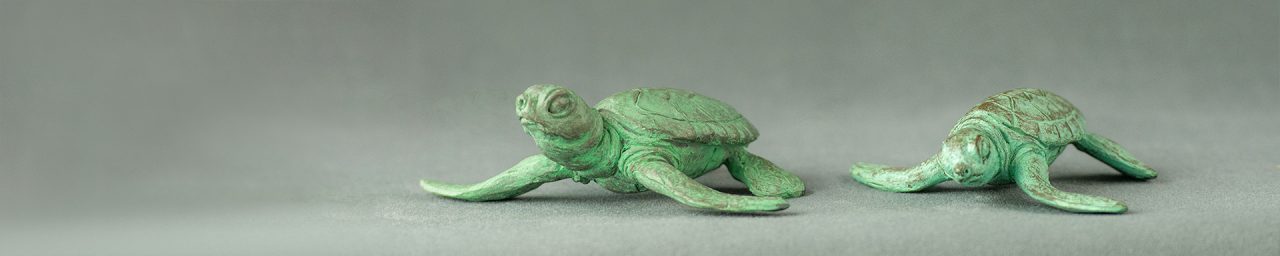 PAIR OF BABY TURTLES SCULPTURE | Tanya Russell