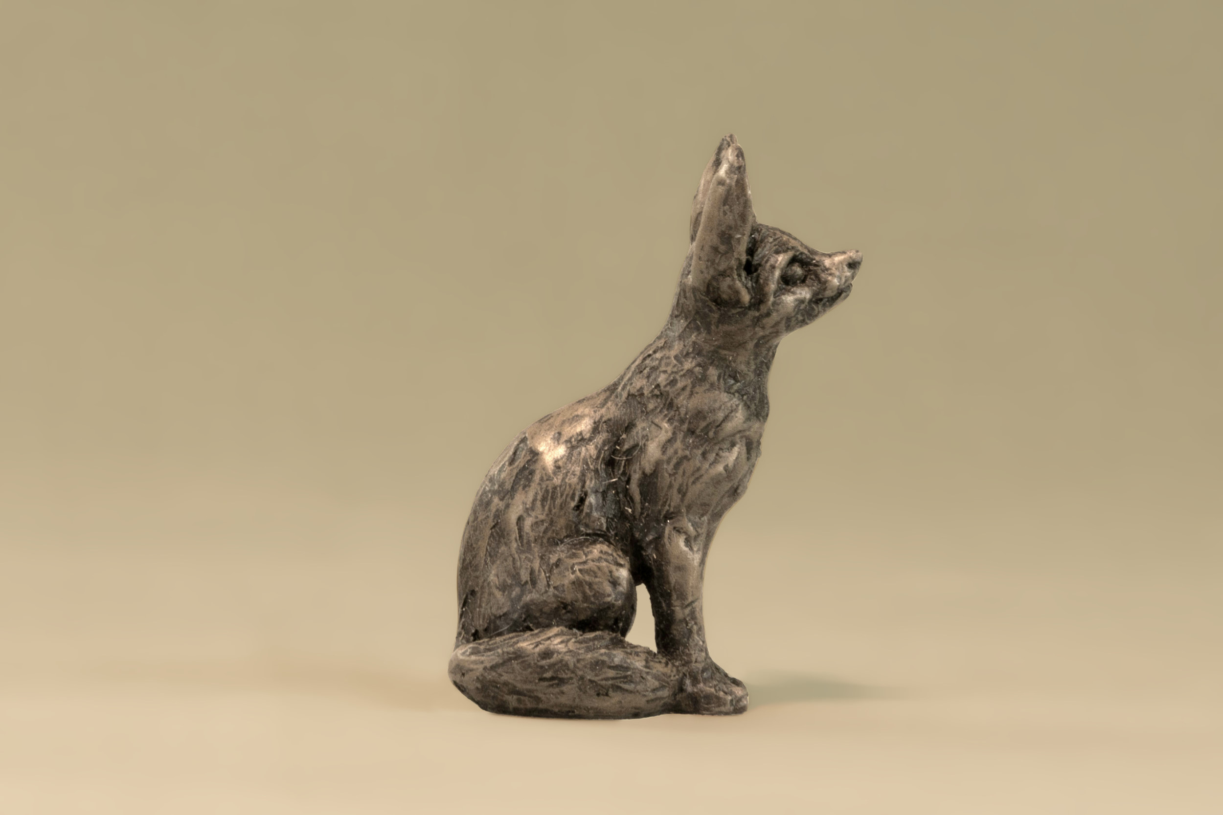 Fennec Fox Sculpture | Fennec Fox Statue | Bronze Fox Ornament