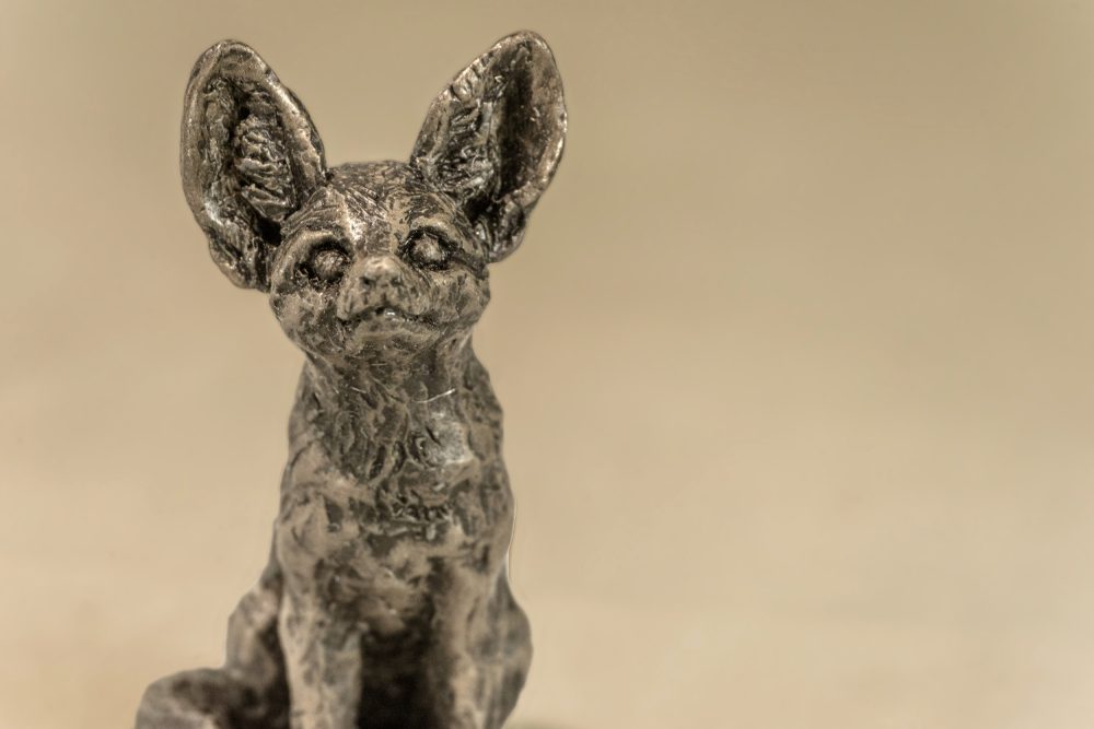 Fennec Fox Sculpture | Fennec Fox Statue | Bronze Fox Ornament