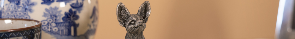 Fennec Fox Sculpture | Fennec Fox Statue | Bronze Fox Ornament