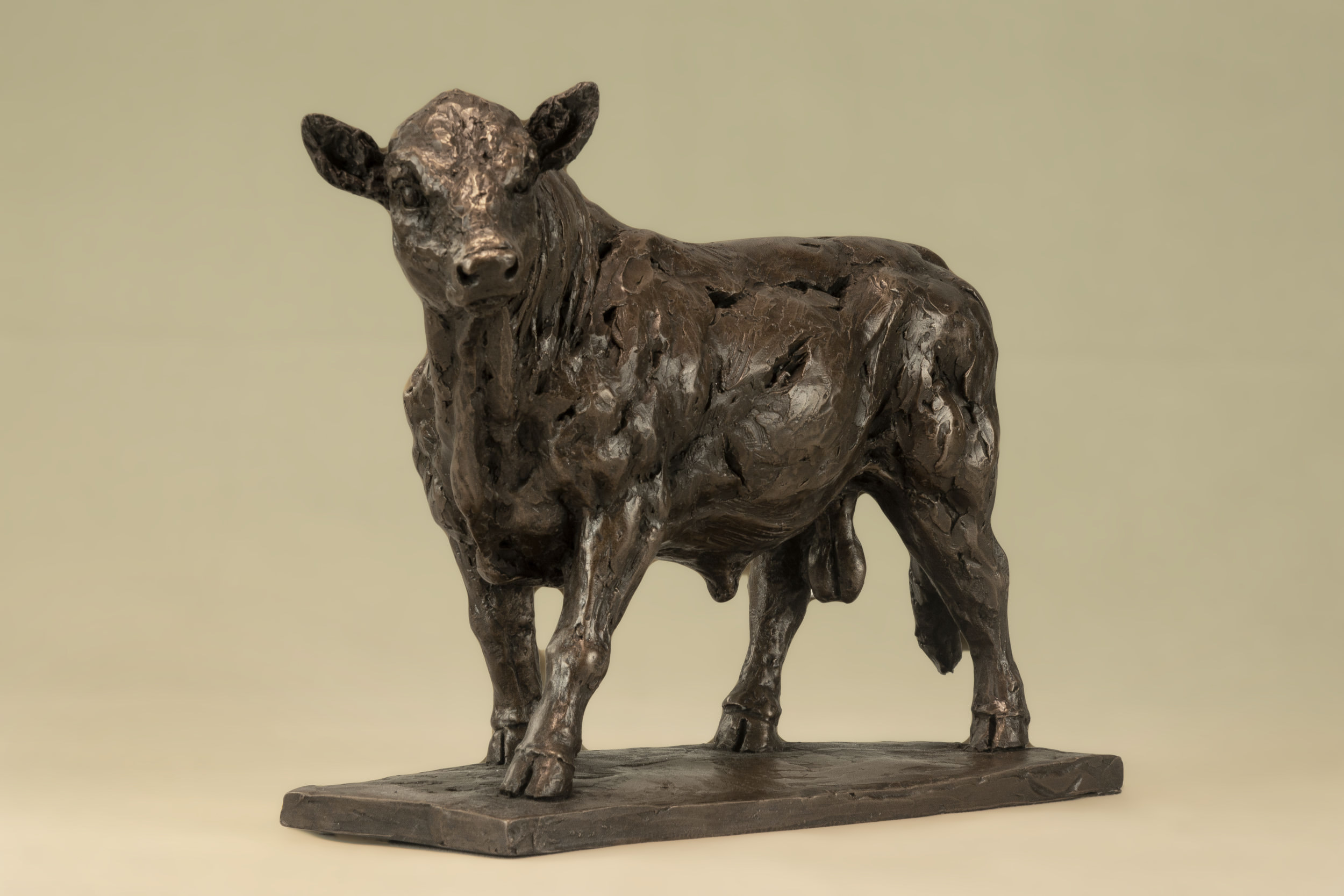 Walking Small Bull Sculpture | Bronze Bull Statue | Bull Ornament
