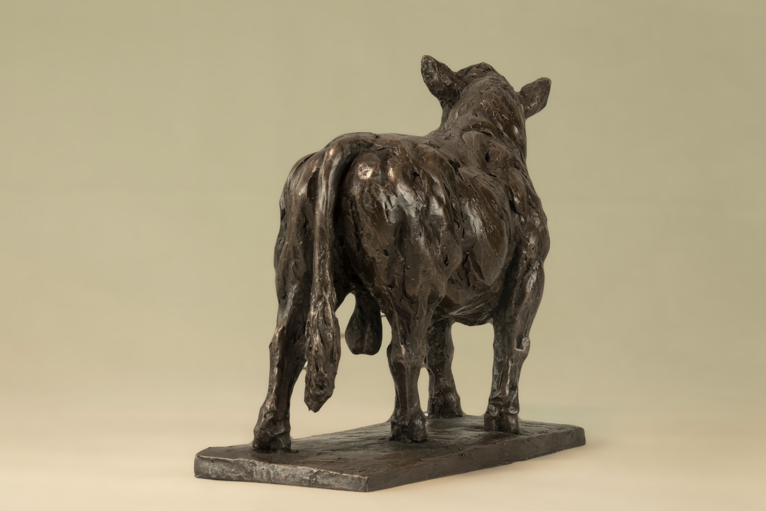 Walking Small Bull Sculpture | Bronze Bull Statue | Bull Ornament