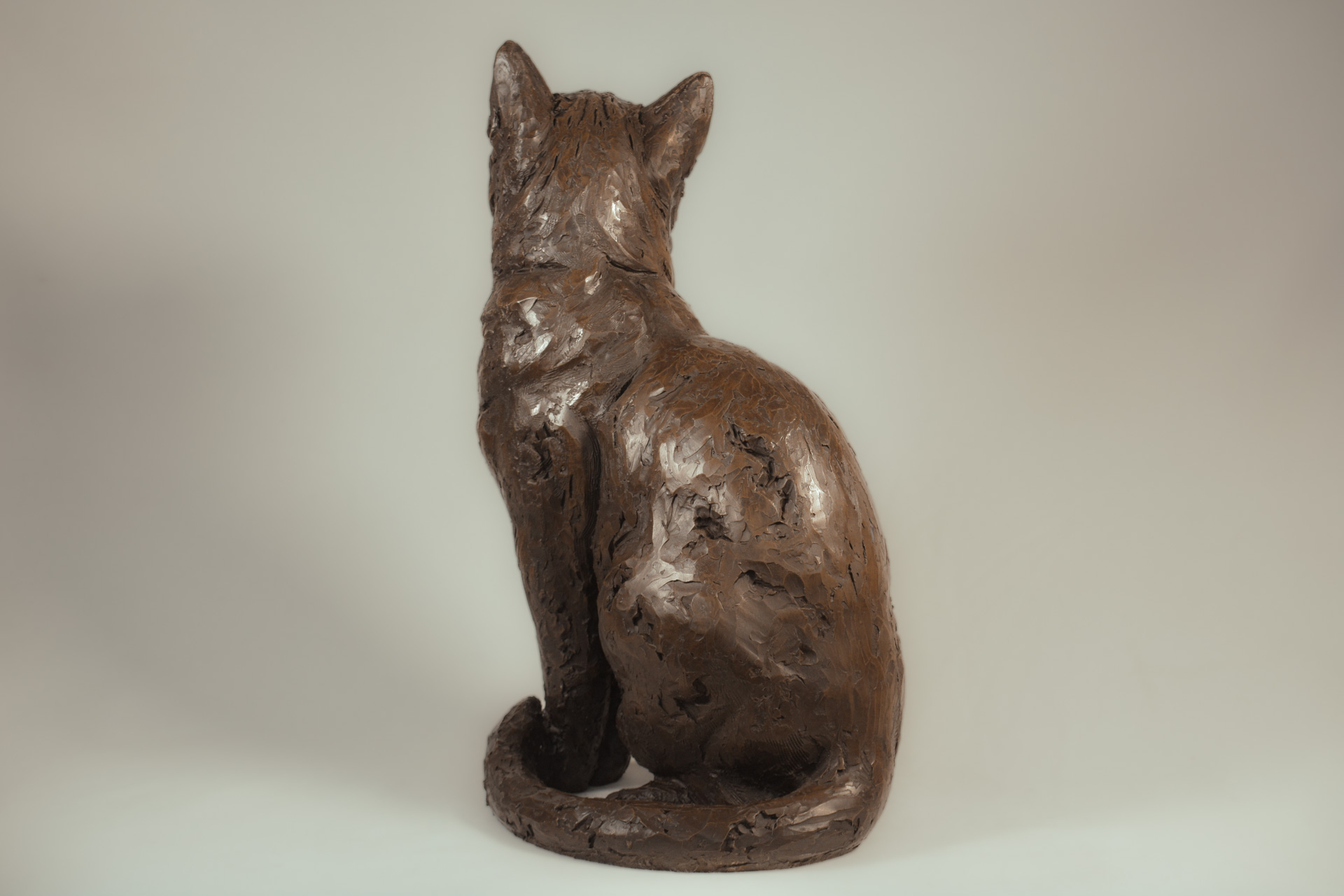Sitting Life-Size Cat Sculpture | Bronze Cat Statue | Cat Ornament