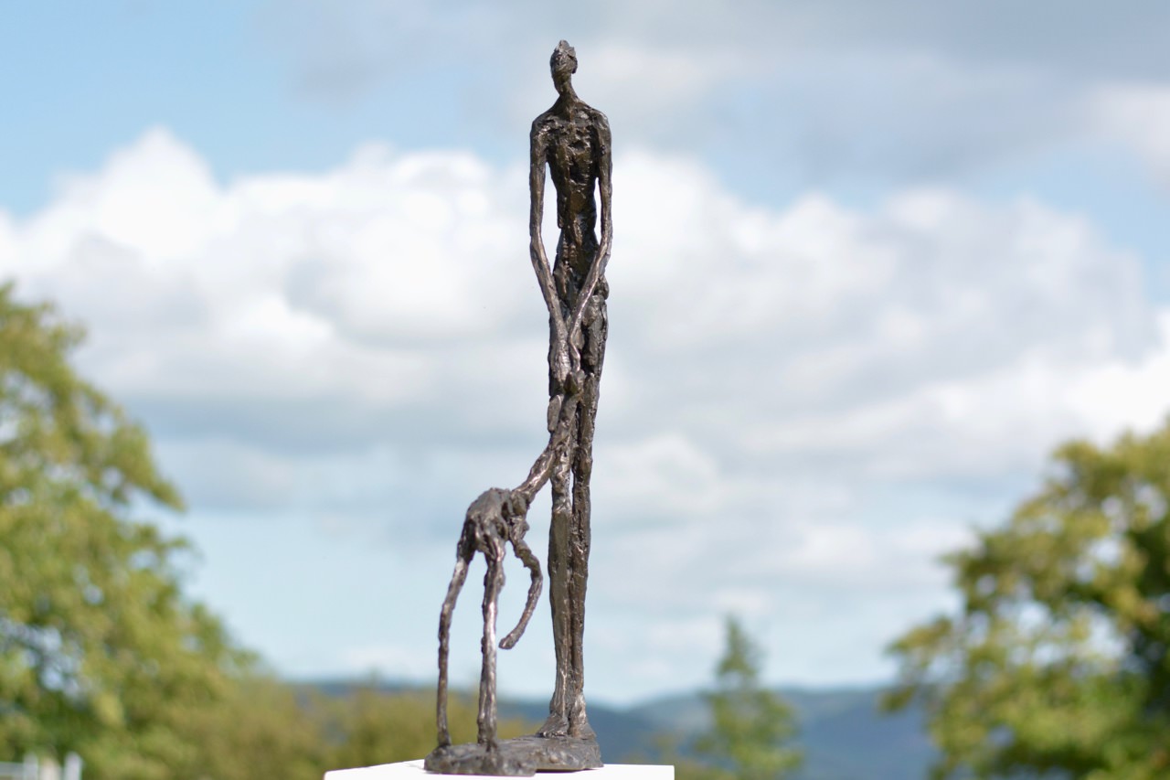 'Trust' Woman and Fawn Sculpture | Bronze Figure Statue | Outdoor