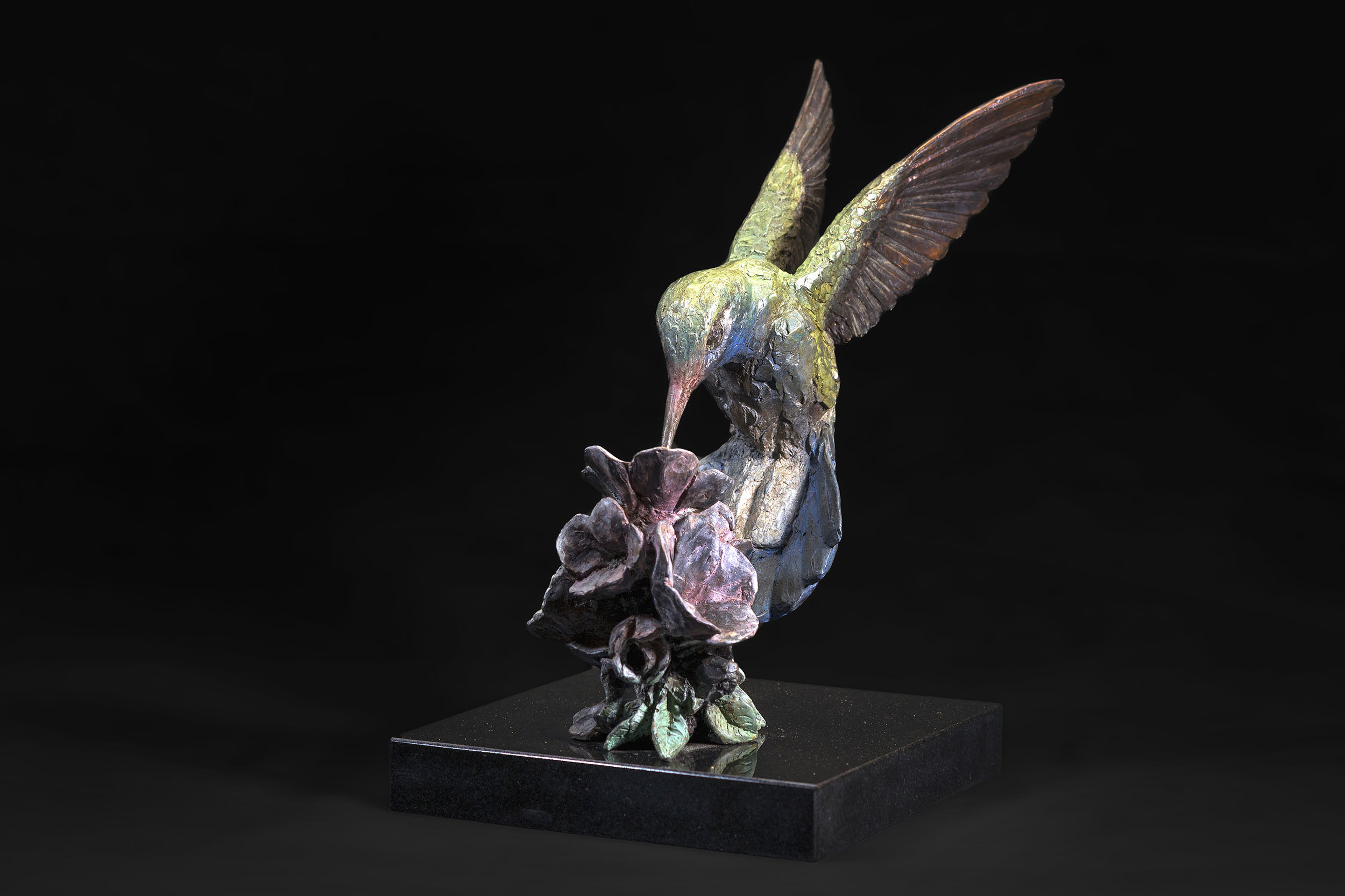 Hummingbird Sculpture | Bronze Hummingbird Statue | Bird Ornament