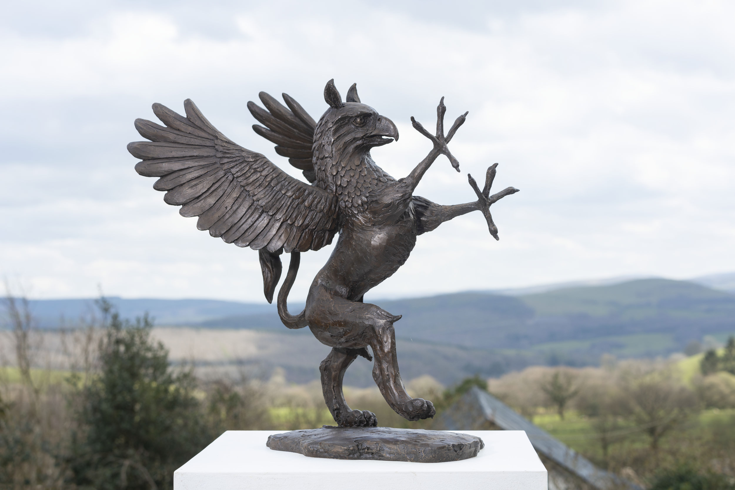 Heraldic Griffin Rampant Sculpture | Bronze Griffin Statue | Outdoor ...
