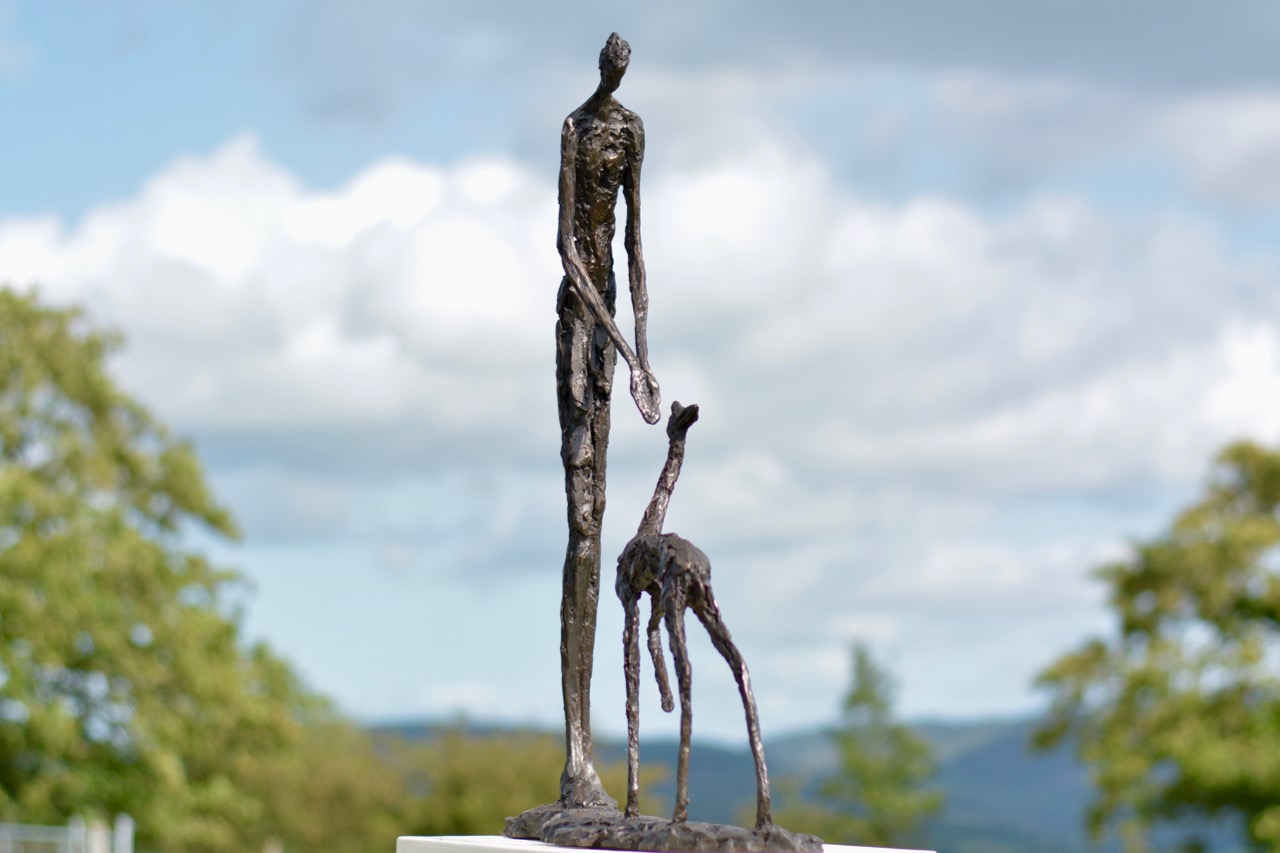 'Trust' Woman and Fawn Sculpture | Bronze Figure Statue | Outdoor