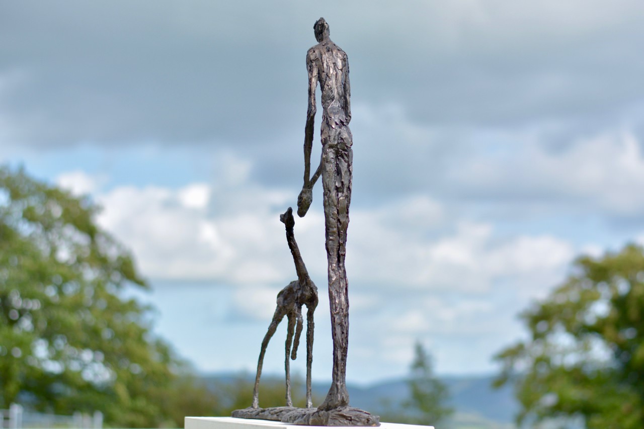 'Trust' Woman and Fawn Sculpture | Bronze Figure Statue | Outdoor