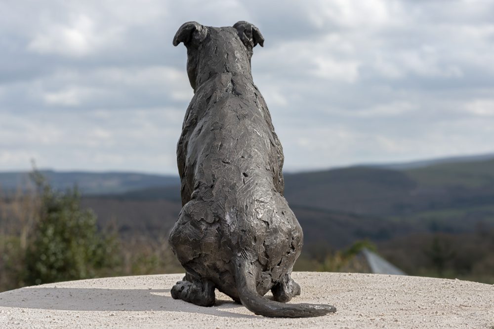 SITTING AMERICAN STAFFORDSHIRE BULL TERRIER SCULPTURE | Tanya Russell