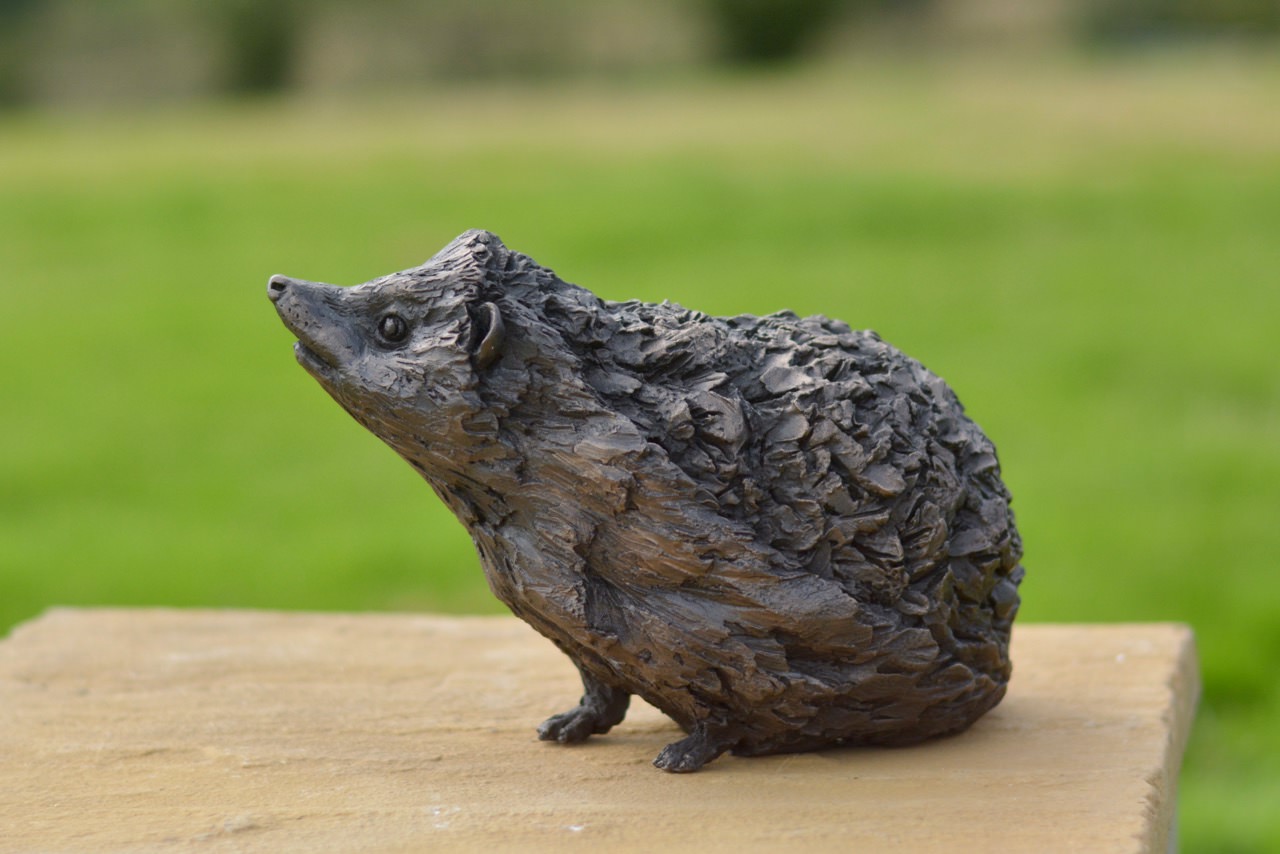 Hedgehog Sculpture | Bronze Hedgehog Statue | Hedgehog Ornament