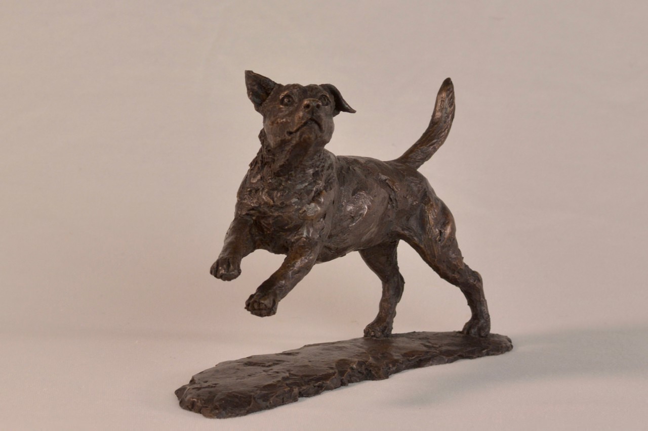 Bronze Running Jack Russell Terrier Sculpture | Jack Russell Dog Statue