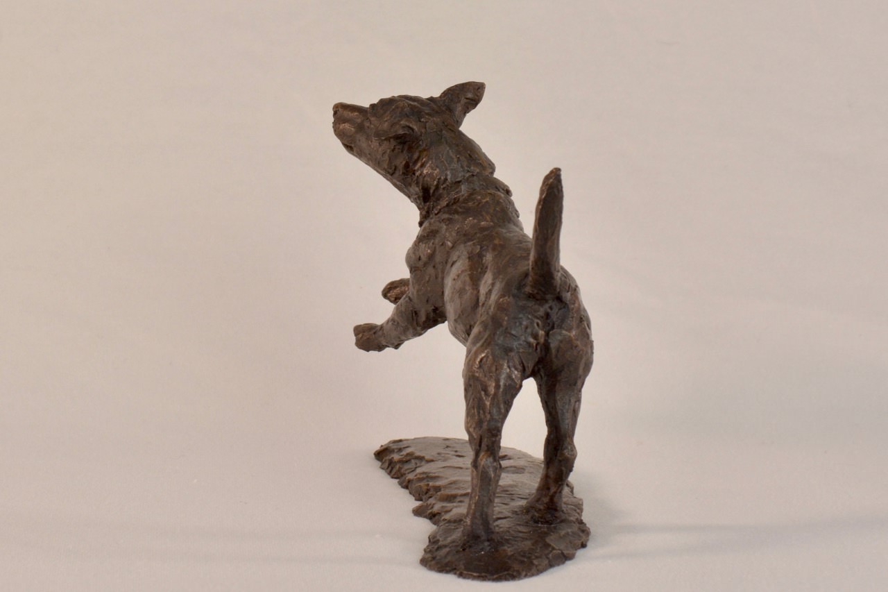 Bronze Running Jack Russell Terrier Sculpture | Jack Russell Dog Statue