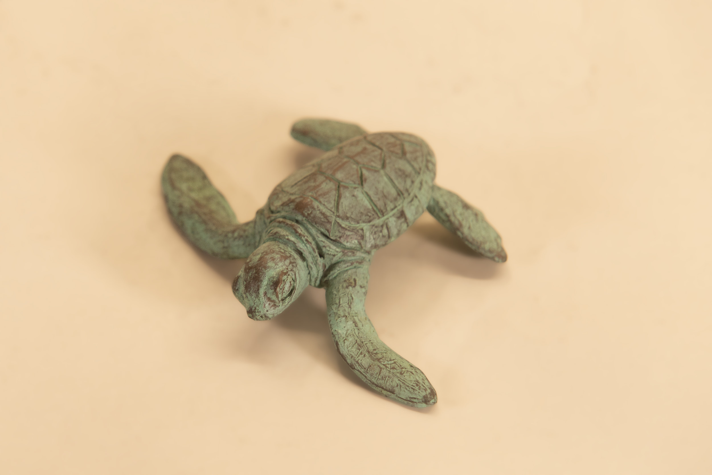 Baby Turtle Sculpture | Bronze Crawling Turtle Statue | Turtle Ornament