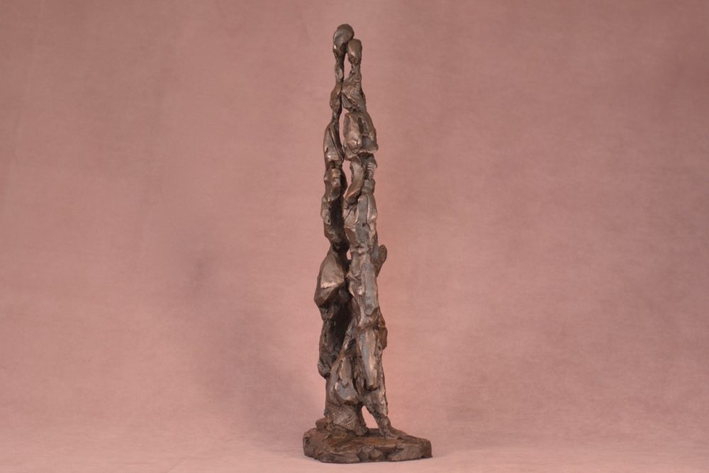 'Togetherness' Family with Dog Sculpture | Bronze Figure Statue | Indoor