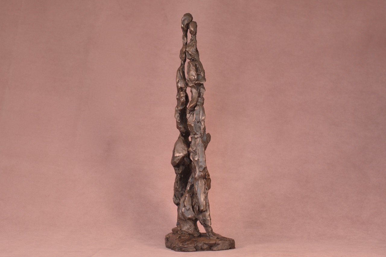'Togetherness' Family with Dog Sculpture | Bronze Figure Statue | Indoor