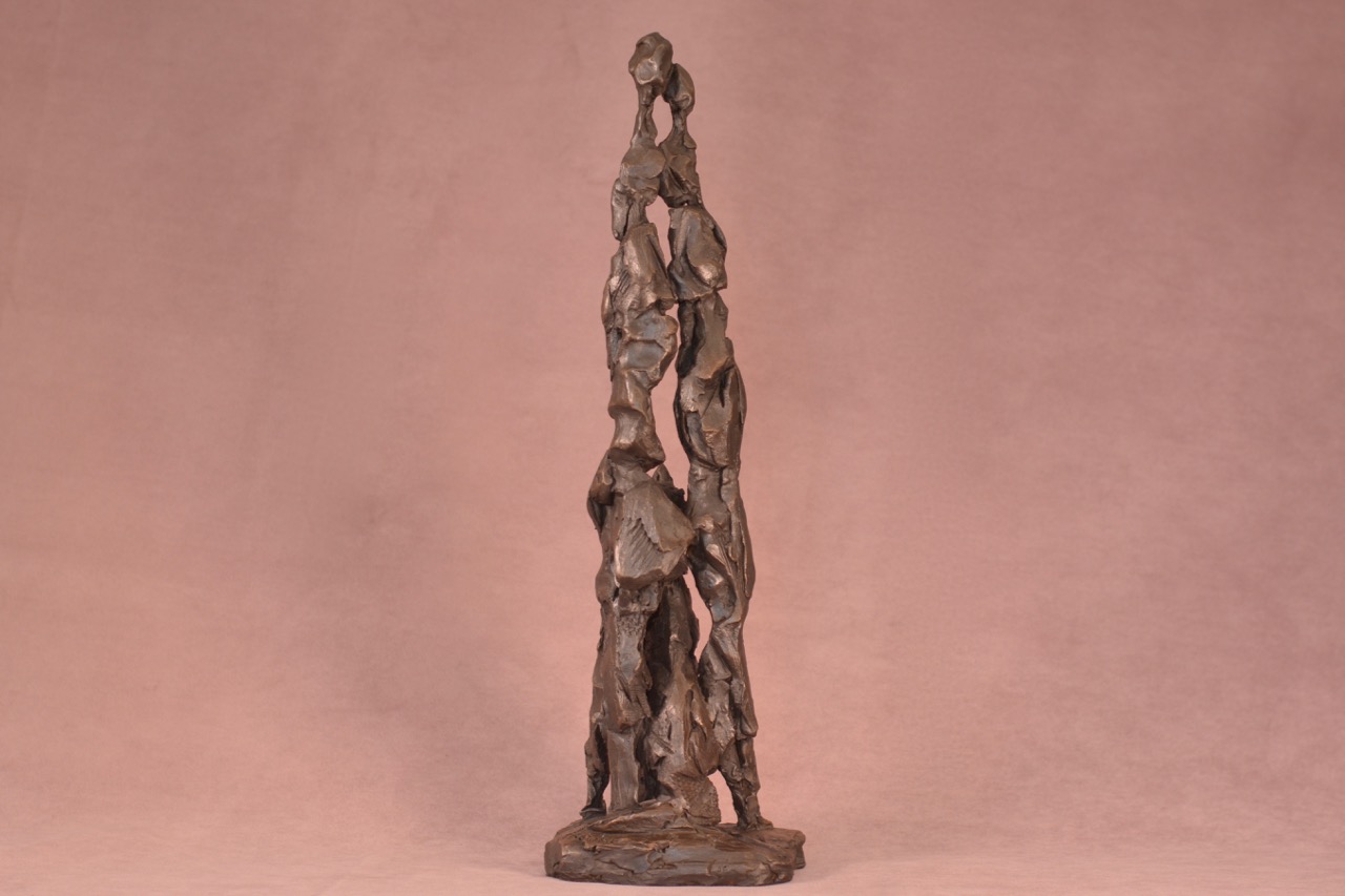 'Togetherness' Family with Dog Sculpture | Bronze Figure Statue | Indoor