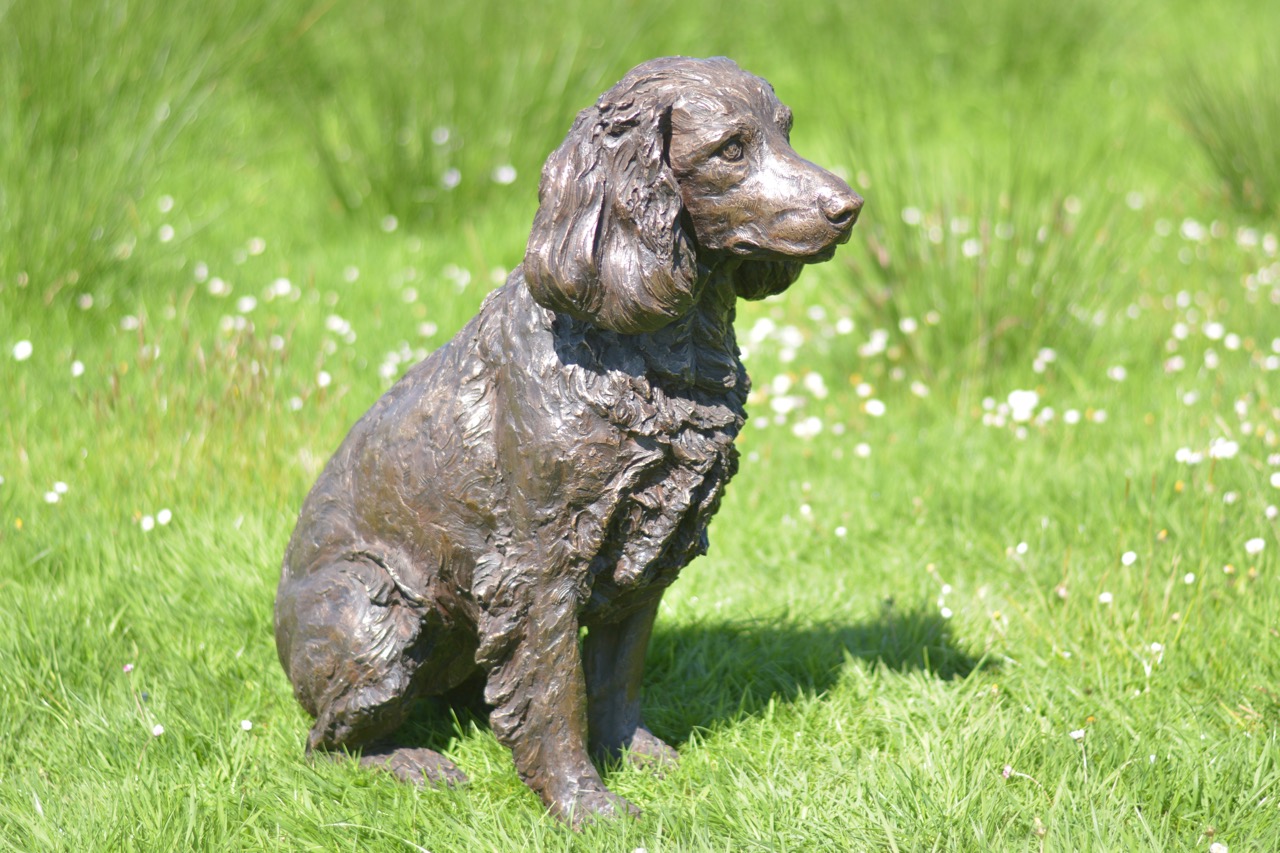 SITTING WORKING SPANIEL SCULPTURE | Tanya Russell