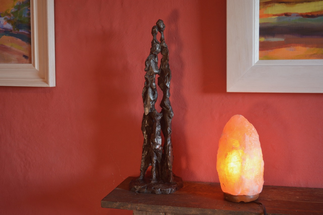 'Togetherness' Family with Dog Sculpture | Bronze Figure Statue | Indoor