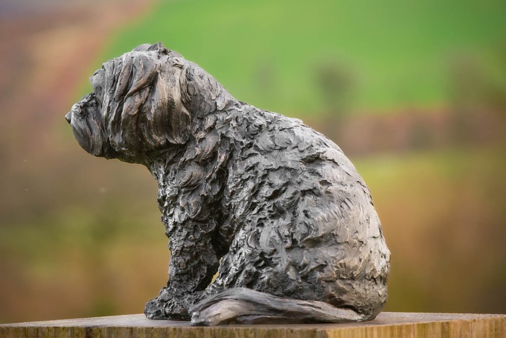 Bronze Sitting Maltese Terrier 2 Sculpture | Maltese Terrier 2 Statue